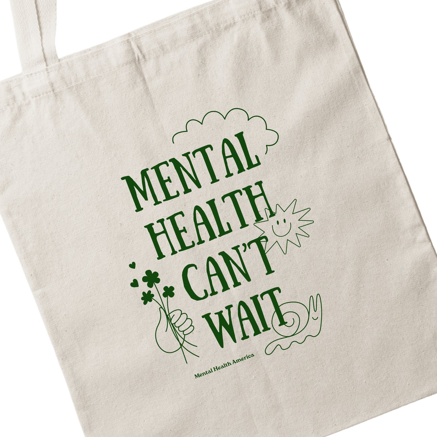 Mental Health Can't Wait Flat Tote – Mental Health America