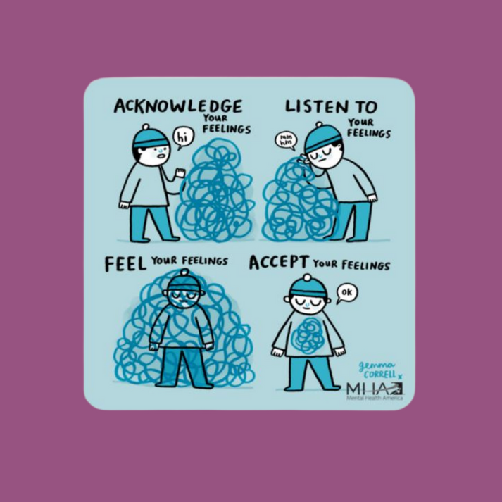 Gemma Correll Owning Your Feelings Sticker and Magnet Series – Mental ...